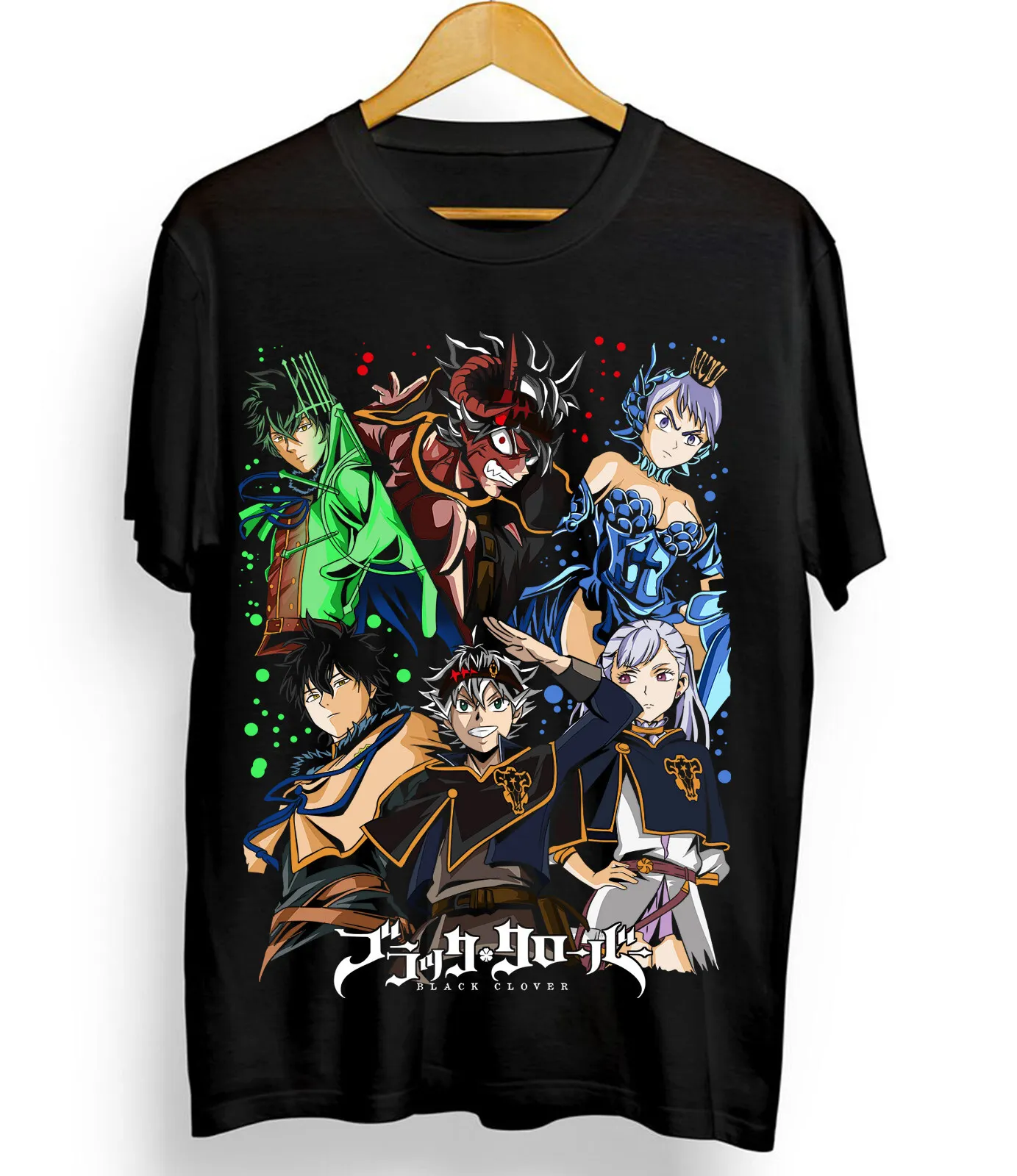 Black Clover Asta Yuno Anime Shirt With Unique Comic Bull Magic Demon ...