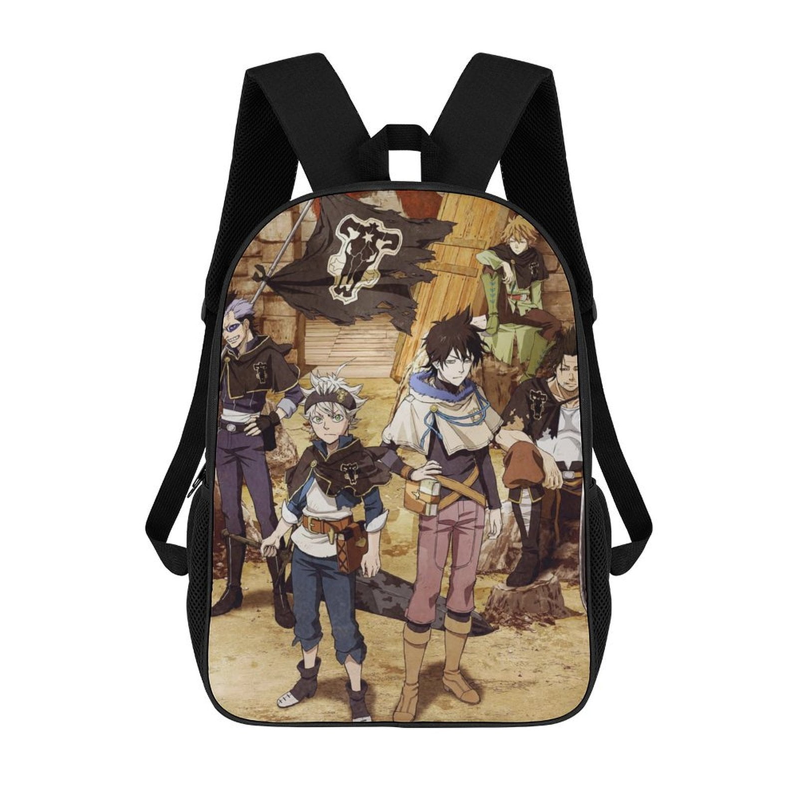 Black Clover Backpack School Bag Casual Daypack Satchel Bookbag ...
