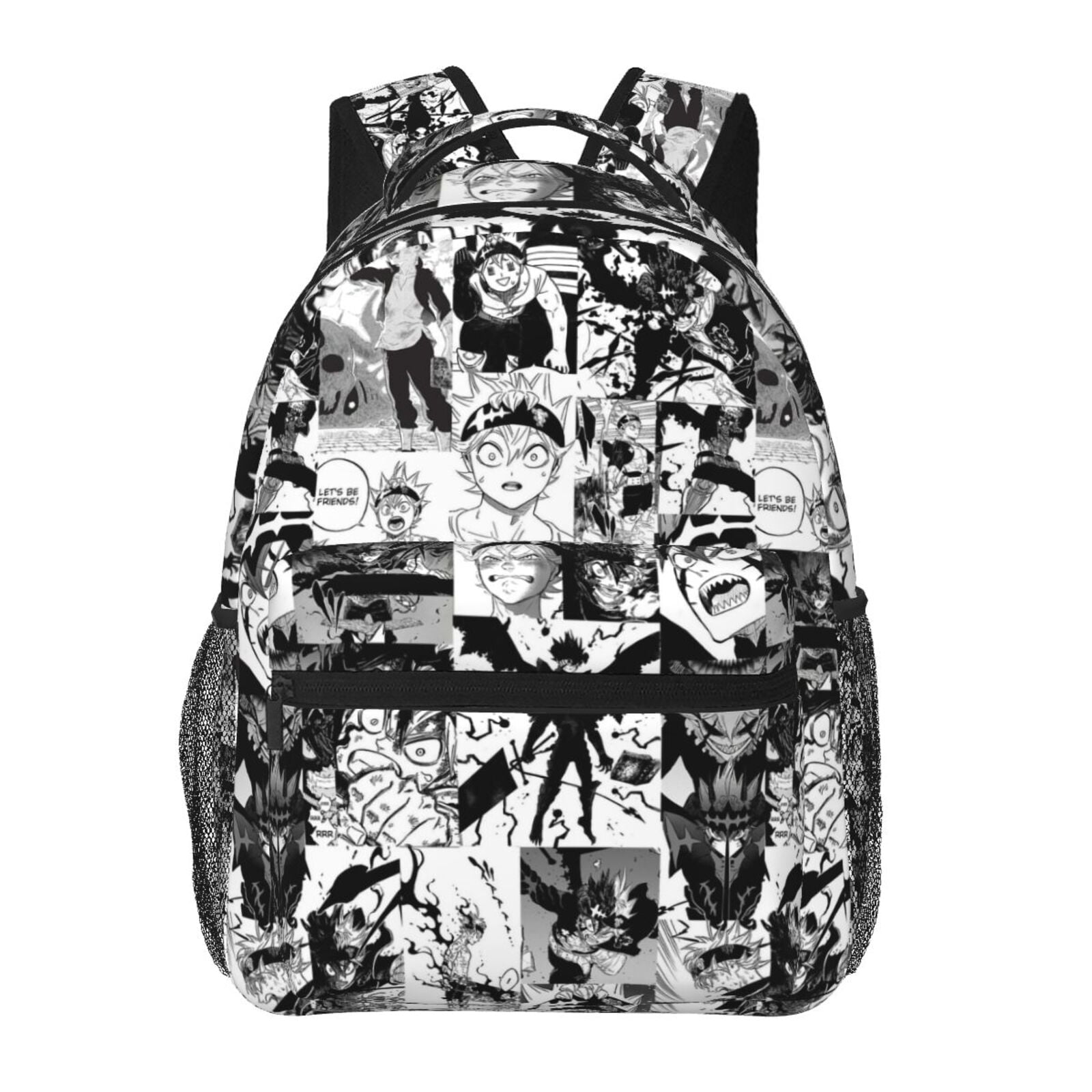 Black Clover Backpacks All Over Print Cartoon Lightweight Bookbag ...