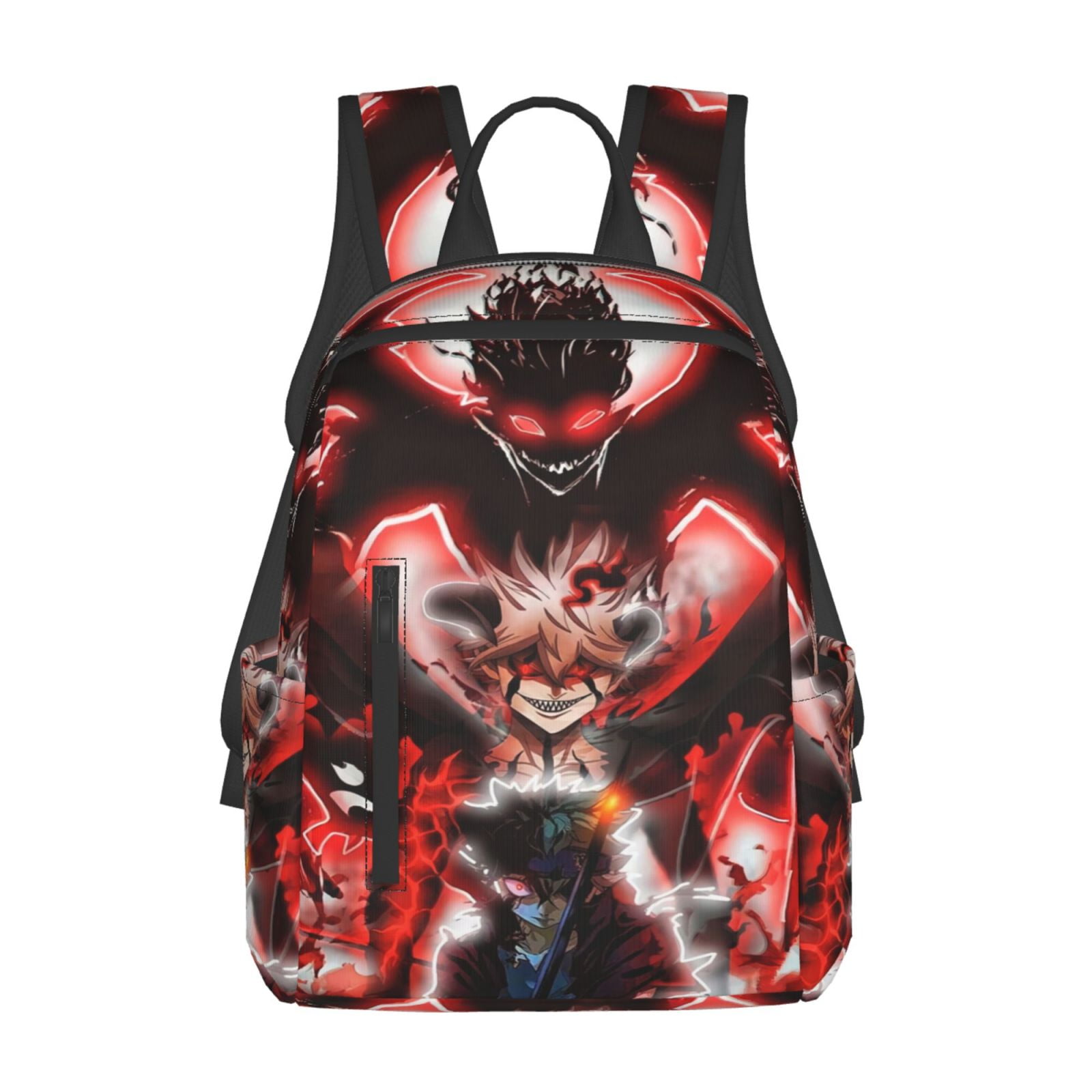 Black Clover Backpacks Cute Cartoon Lightweight Unisex Bookbag Daypack ...