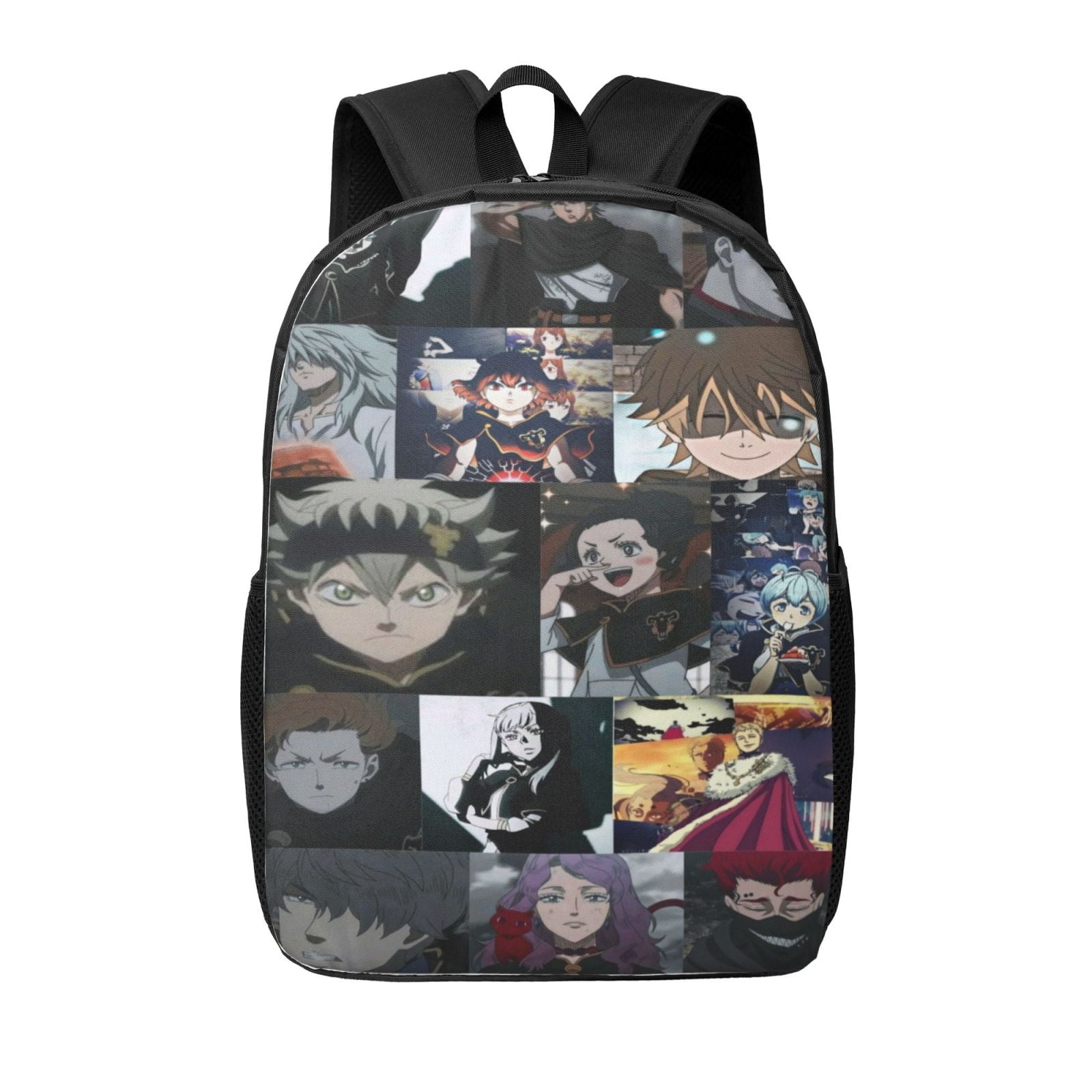 Black Clover Cartoon Backpacks Lightweight 17 Inch Large Capacity ...