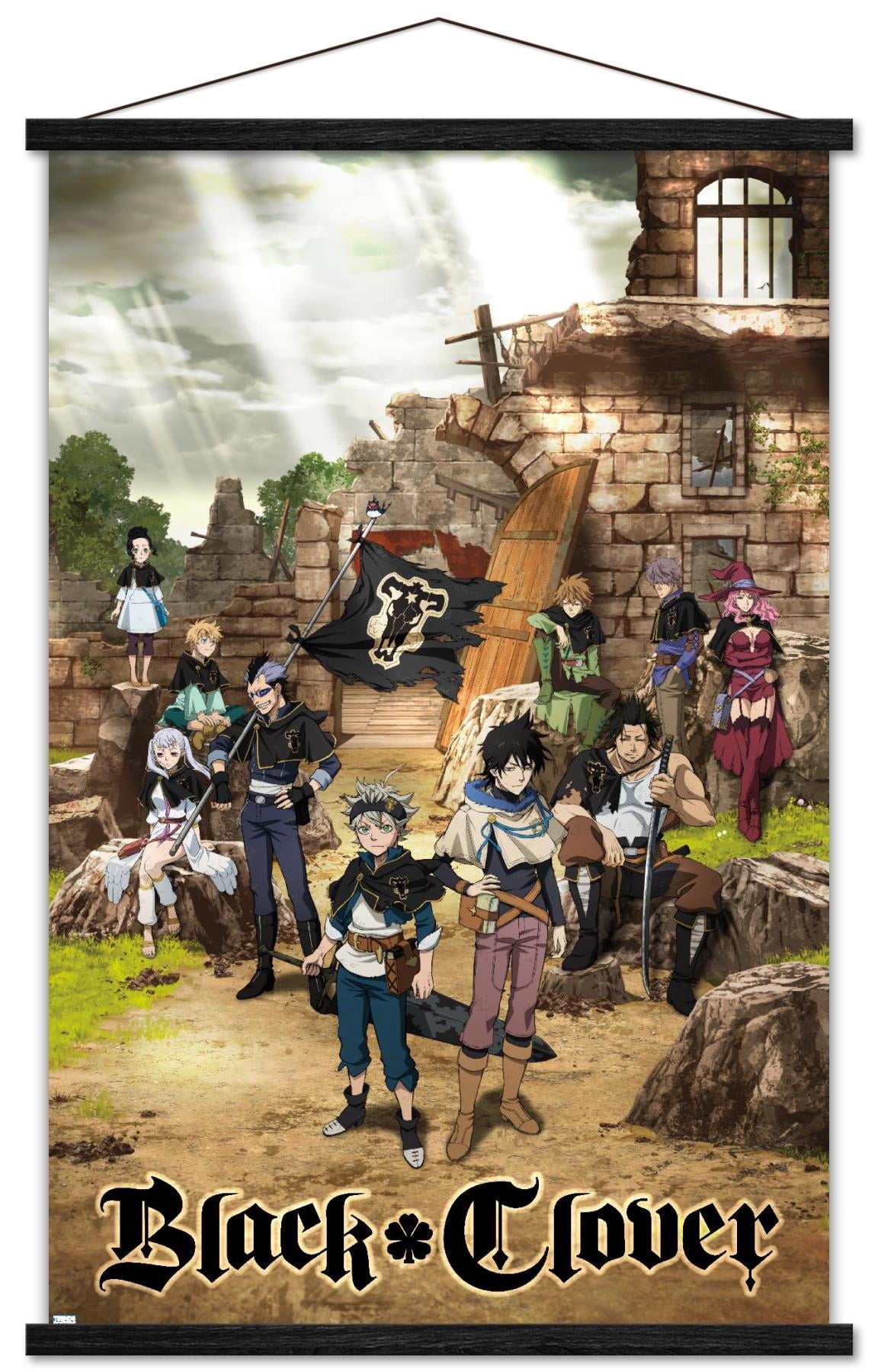 Black Clover - Group Wall Poster with Wooden Magnetic Frame, 22.375" x ...