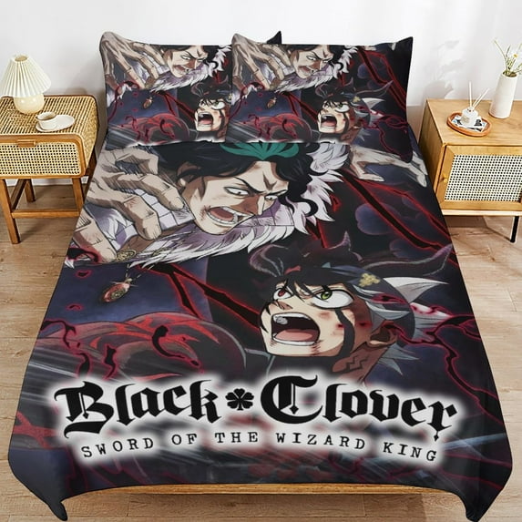Black Clover Movie 3 Pieces Bedding Set Decoration Double Sided ...