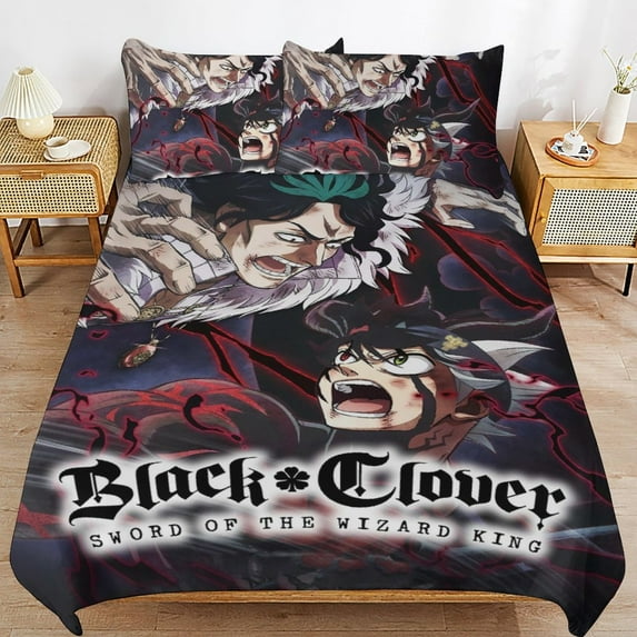 Black Clover Movie 3 Pieces Bedding Set Decoration Double Sided ...
