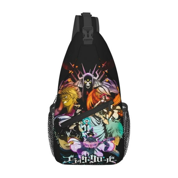 Black Clover Sling Bag Crossbody Sling Backpack Chest Bag Daypack ...