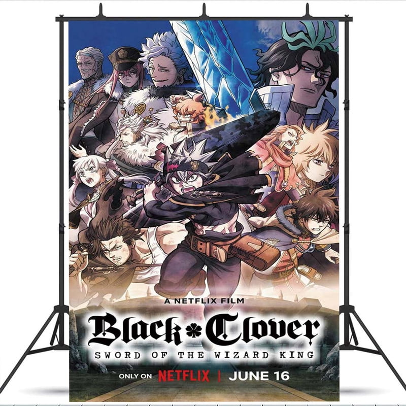 Black Clover Taspestry Wall Decor Backdrop Banner Party Supplies Poster ...