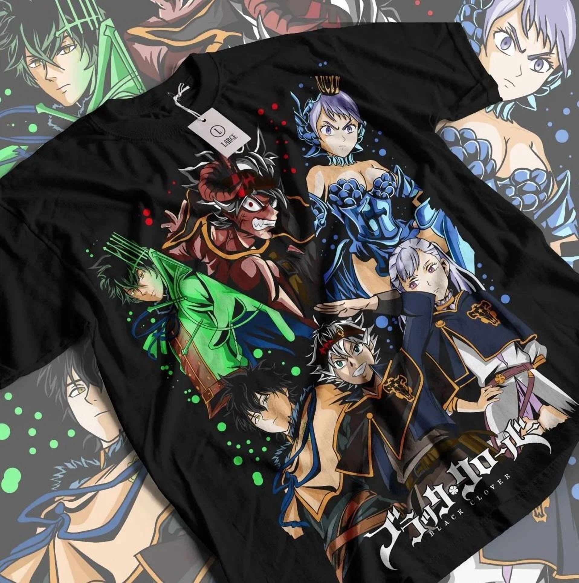 Black Clover Tshirt Asta Yami Sukehiro Yuno Tee Anime T-Shirt Luck ...