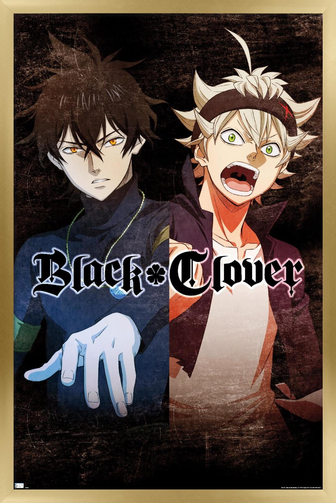 Black Clover - Yuno & Asta Wall Poster, 22.375" x 34", Framed - Walmart.com
