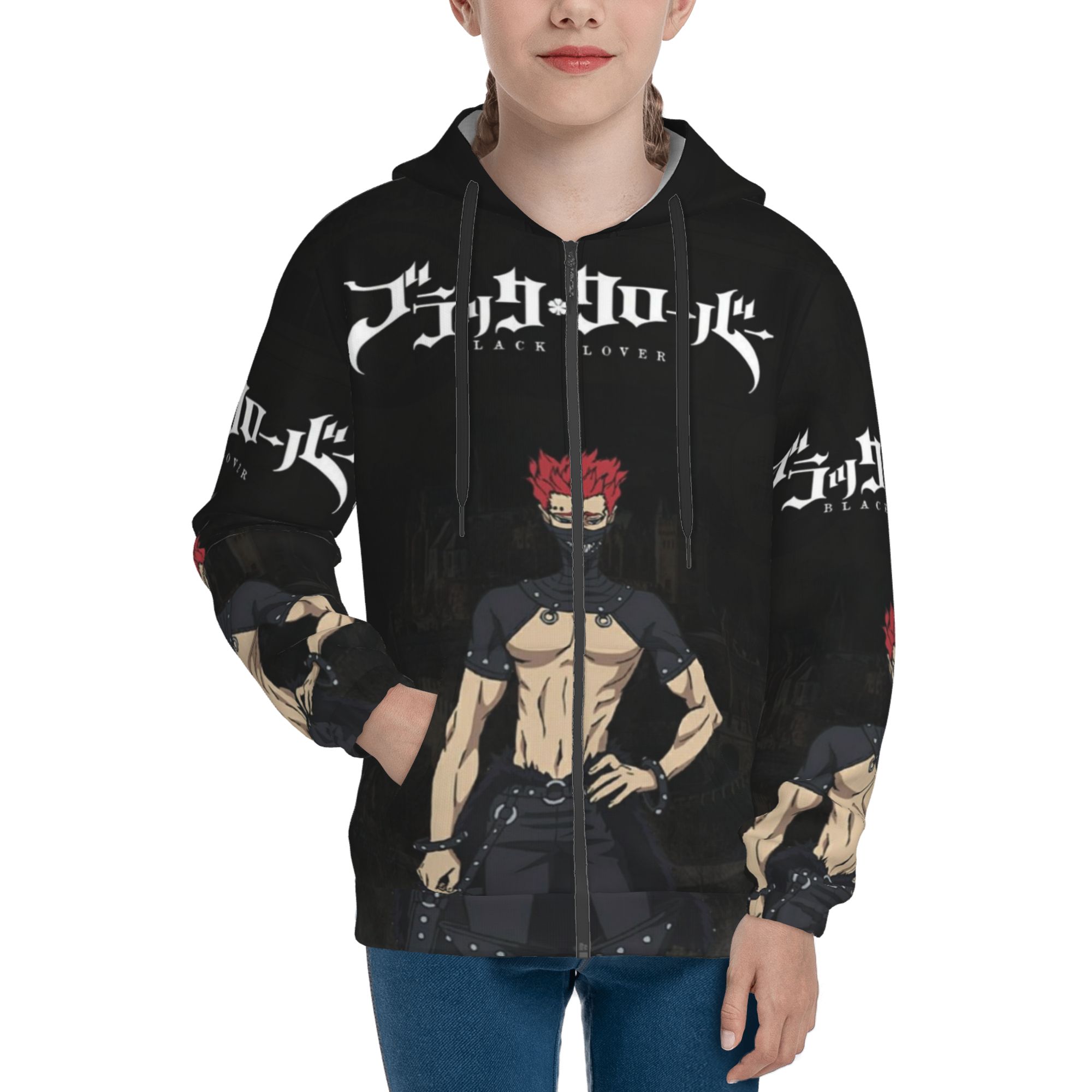 Black Clover Zora Ideale Teens Boys Girls Zip Up Hoodies 3d Print Long ...
