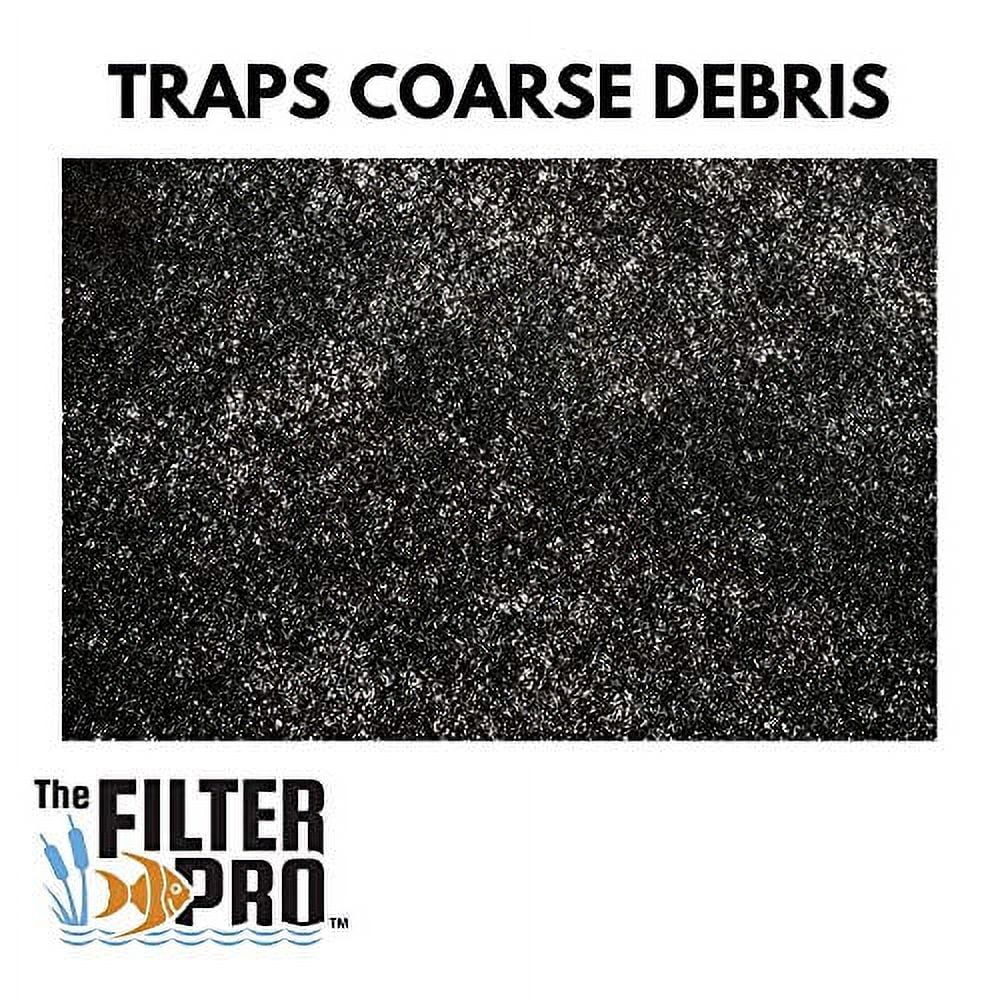 Black Coarse Filter Media, 1.25" Thick, 14" x 56" Roll, Perfect for ...