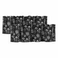 Black Coastal Curtain Valances for Windows, Kitchen Valance Window ...