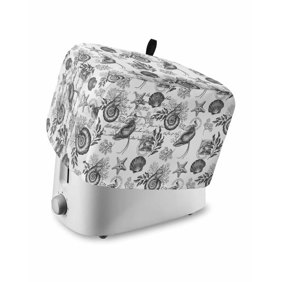 Black Coastal Toaster Cover 4 Slice, Large Kitchen Appliance Covers ...