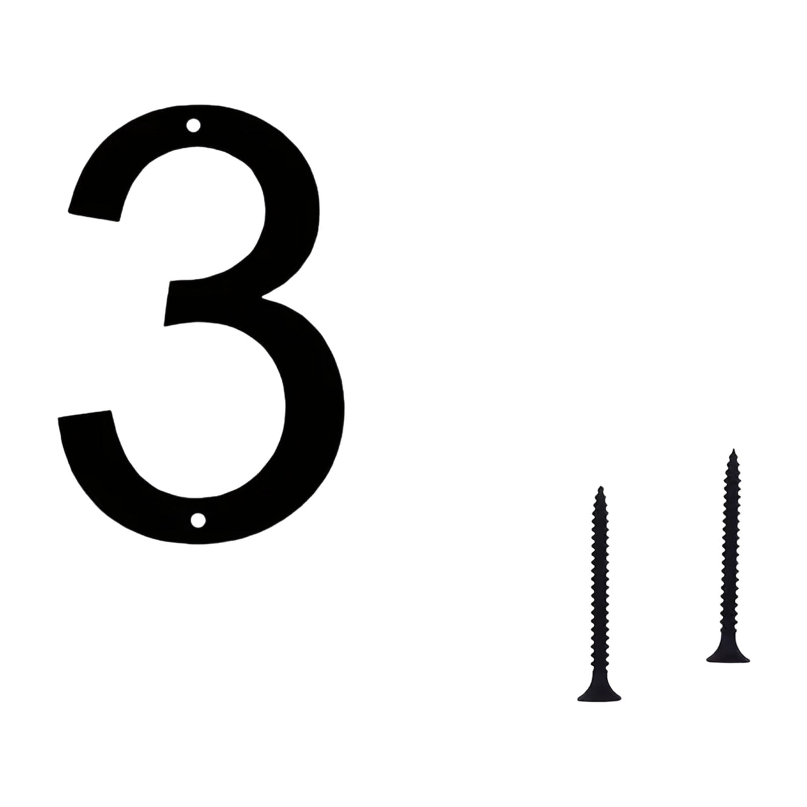 Black Coated Floating Address Numbers, Metal Modern House Plaques for ...