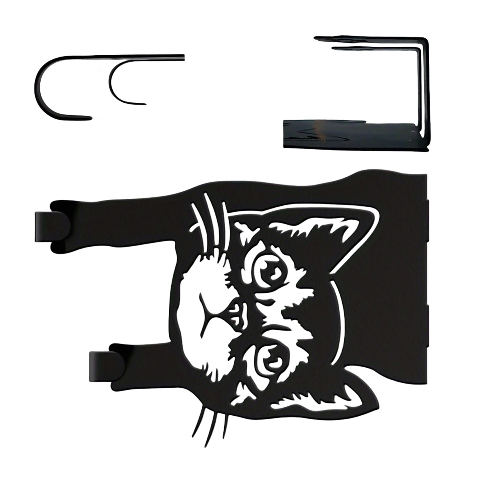 Black Coated Shaped Hanger Wide Load Capacity Over Door Hook for ...