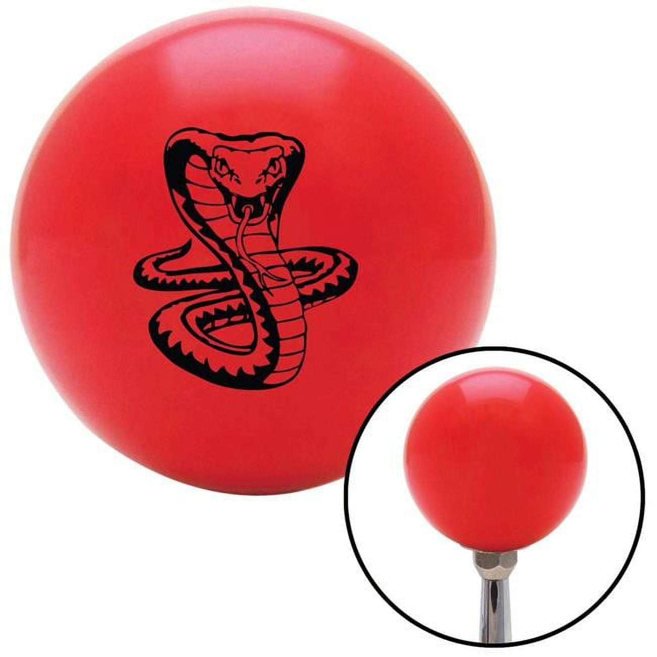 Black Cobra Red Shift Knob with M16 x 1.5 Insert Shifter Auto Manual ...