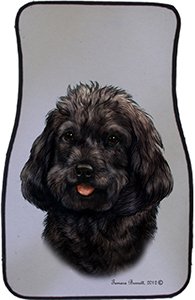 Black Cockapoo Car Floor Mats - Carepeted All Weather Universal Fit for ...