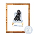 Black Cocker Spaniel Chinoiserie Dog Portrait Poster Unframed Paper ...