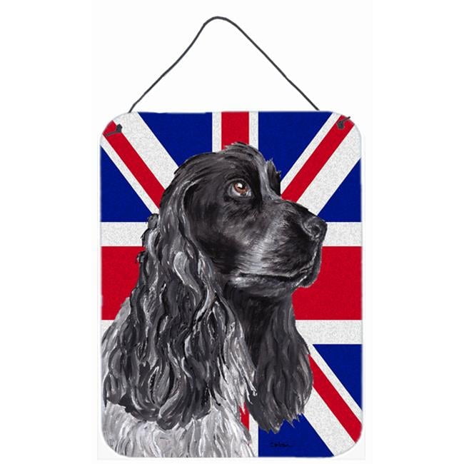 Black Cocker Spaniel With Engish Union Jack British Flag Aluminium ...