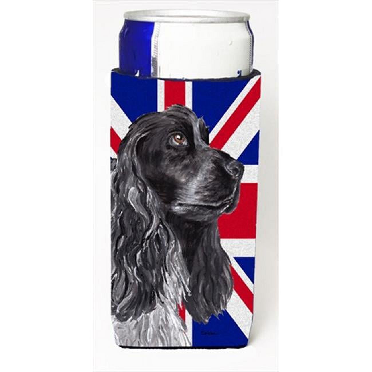 Black Cocker Spaniel With Engish Union Jack British Flag Michelob Ultra ...