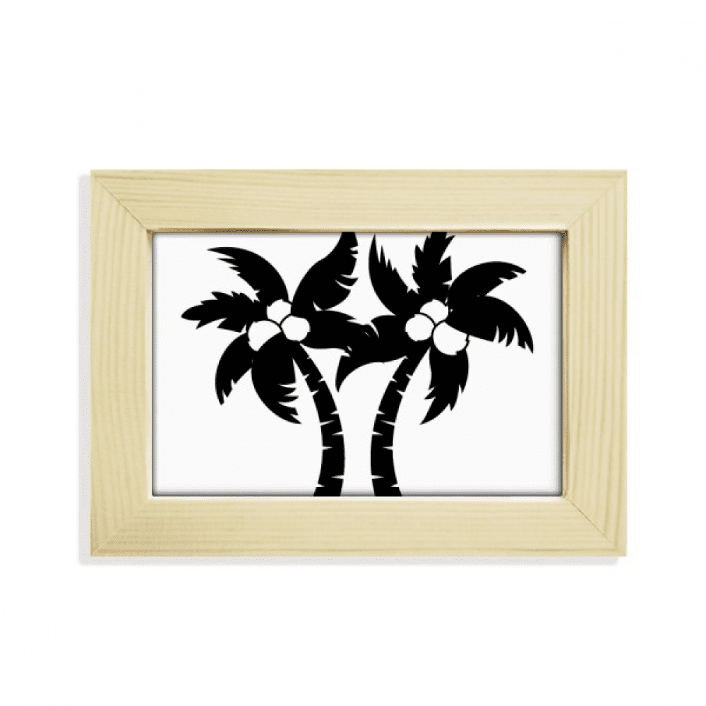 Black Coconut Tree Outline Desktop Decorate Photo Frame Picture Art ...