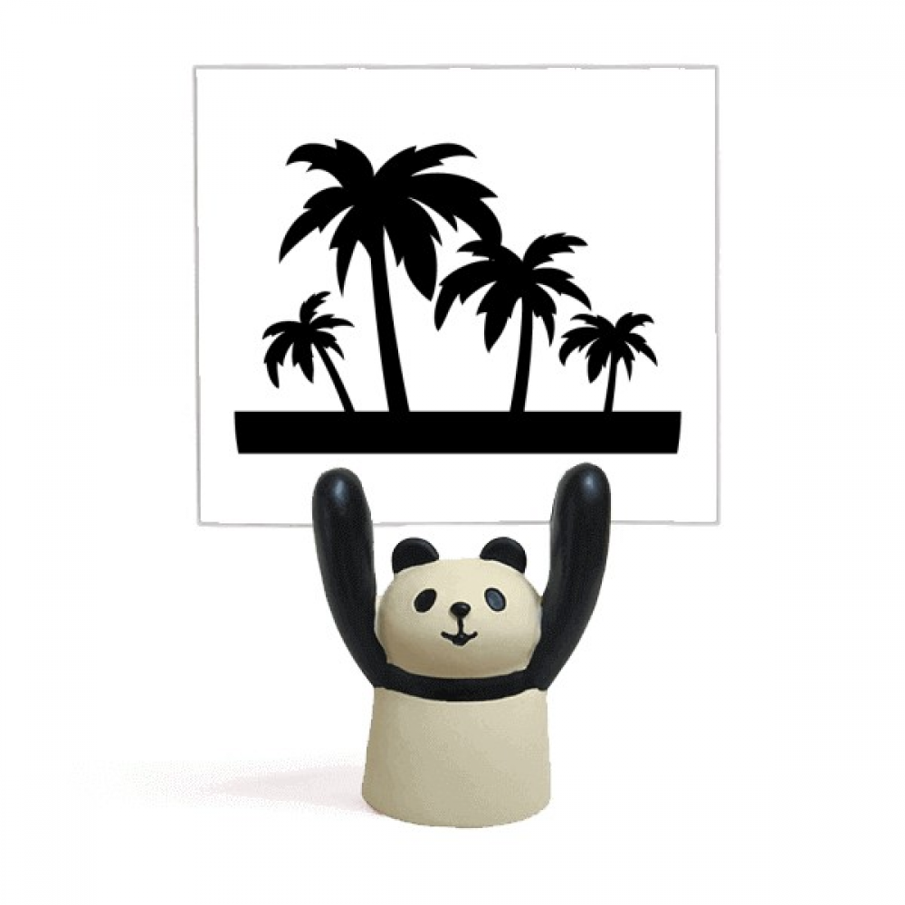 Black Coconut Tree Outline Memo Holder Cartoon Animal Panda Stand Decoration - Walmart.com