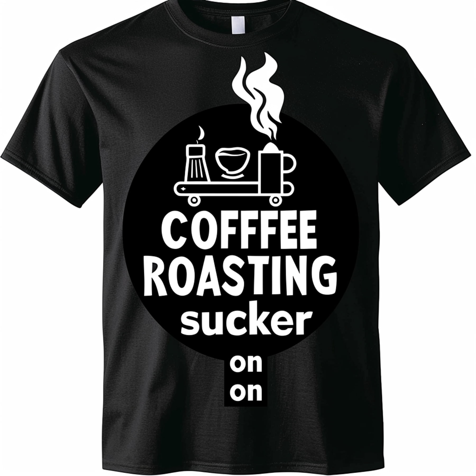 Black Coffee Roasting T Shirt Vector Graphic Roaster Design On/Off Mode ...