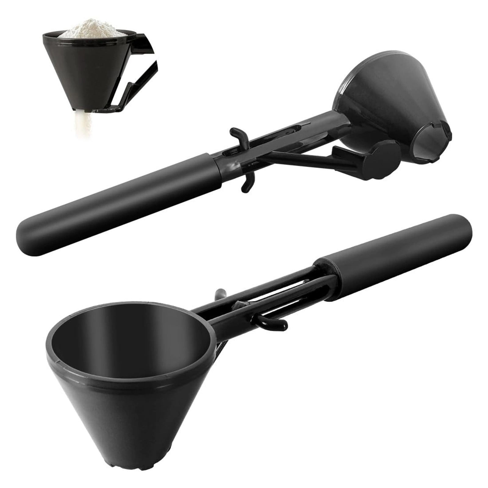 Black Coffee Spoon with Built-In Funnel—Measure, Level, Pour Into Pods ...