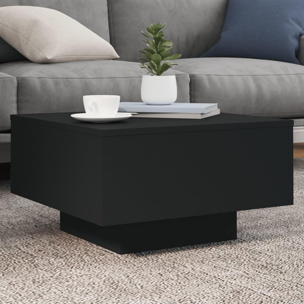 Black Coffee Table - Modern Design, Sturdy Engineered Wood, Space ...