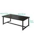 Black Coffee Table Rectangular Center Table for Living Room Open Space ...