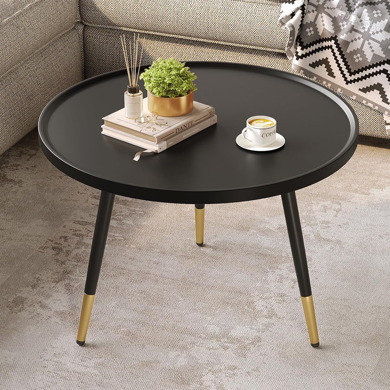 Black Coffee Table Round Small Coffee Tables Unique Modern Center Table ...