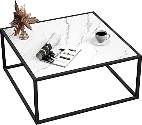 Black Coffee Table Small Square Coffee Table Simple Modern Center Table ...