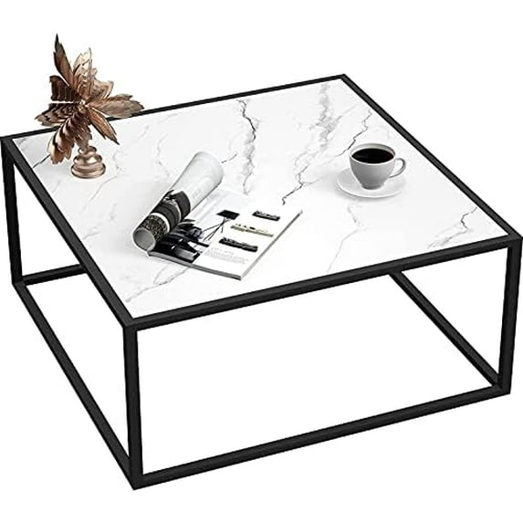 Black Coffee Table Small Square Coffee Table Simple Modern Center Table ...