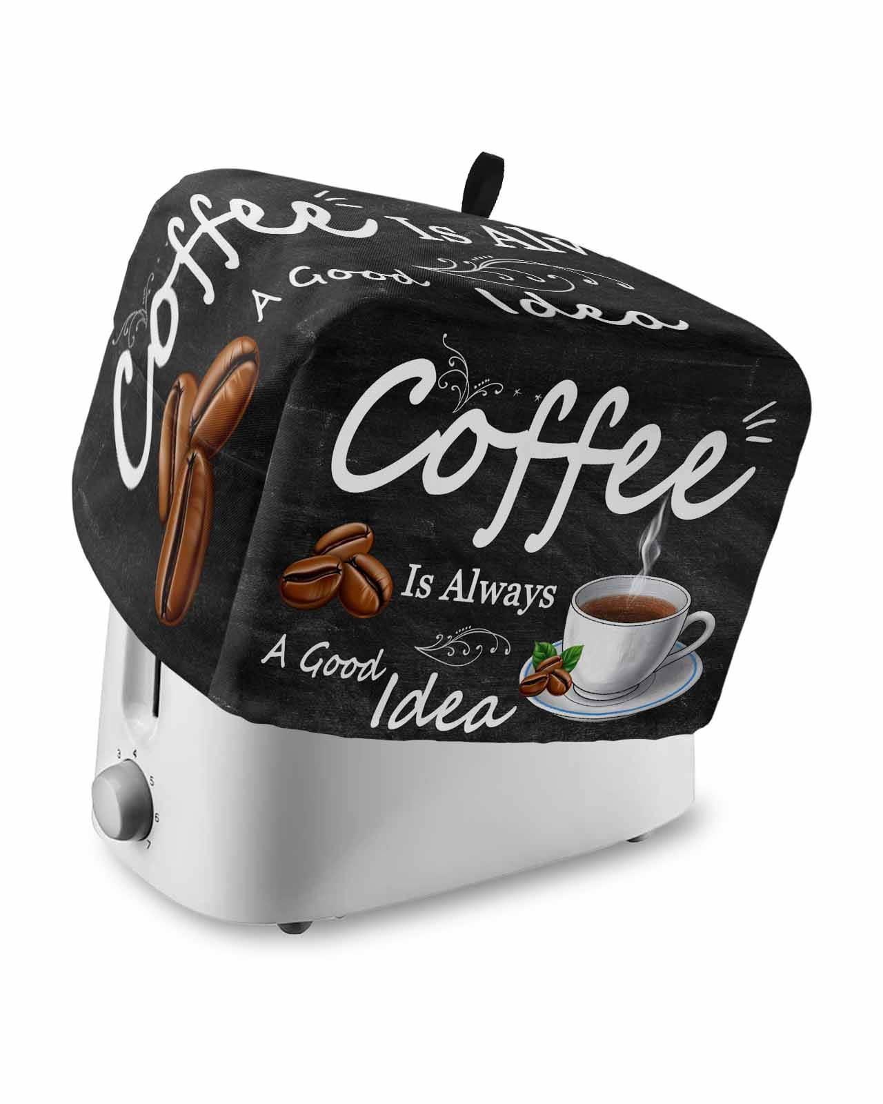 Black Coffee Vintage Small Toaster Cover 2 Slice, Kitchen Appliance ...