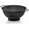 Black Colander for Kitchen, 3QT, Stainless Steel Pasta Strainer with ...