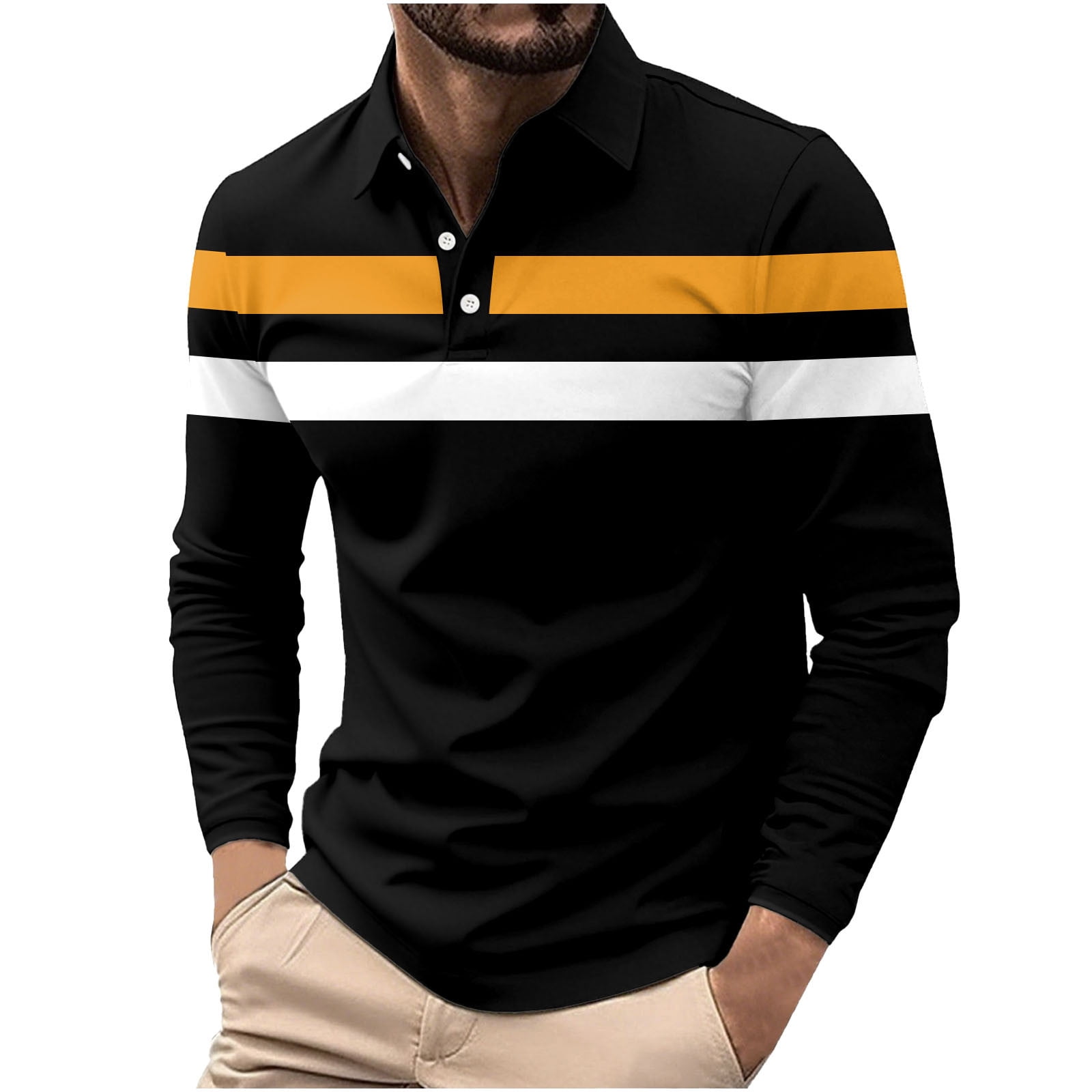 Black Collared Turtle Neck Tshirts for Mens Fall Summer Long Short ...