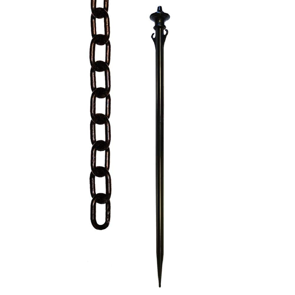 Black Colonial Pole and Chain Kit - Walmart.com