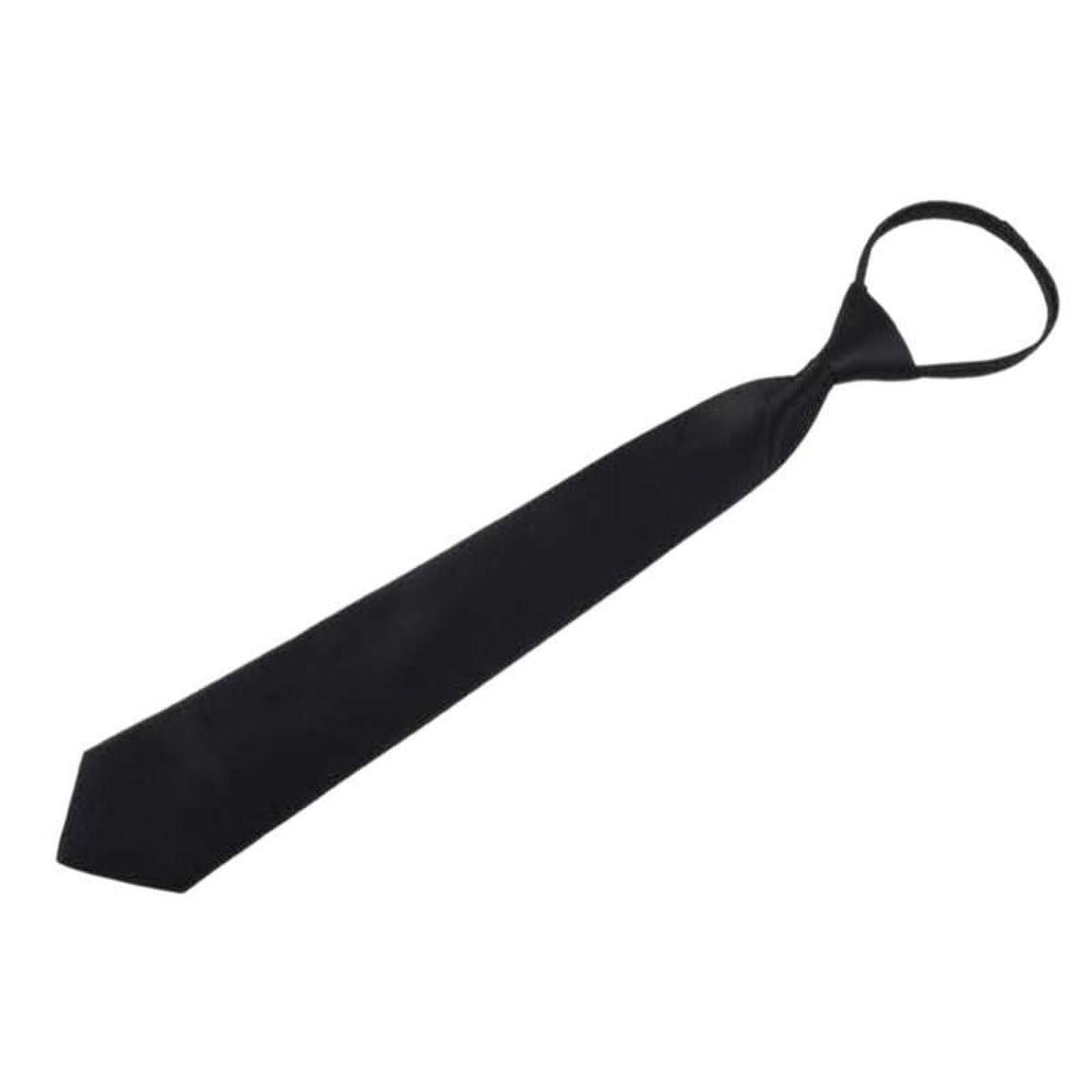 Black Color Clip On Tie Security Tie Doorman Steward Matte Funeral Tie ...