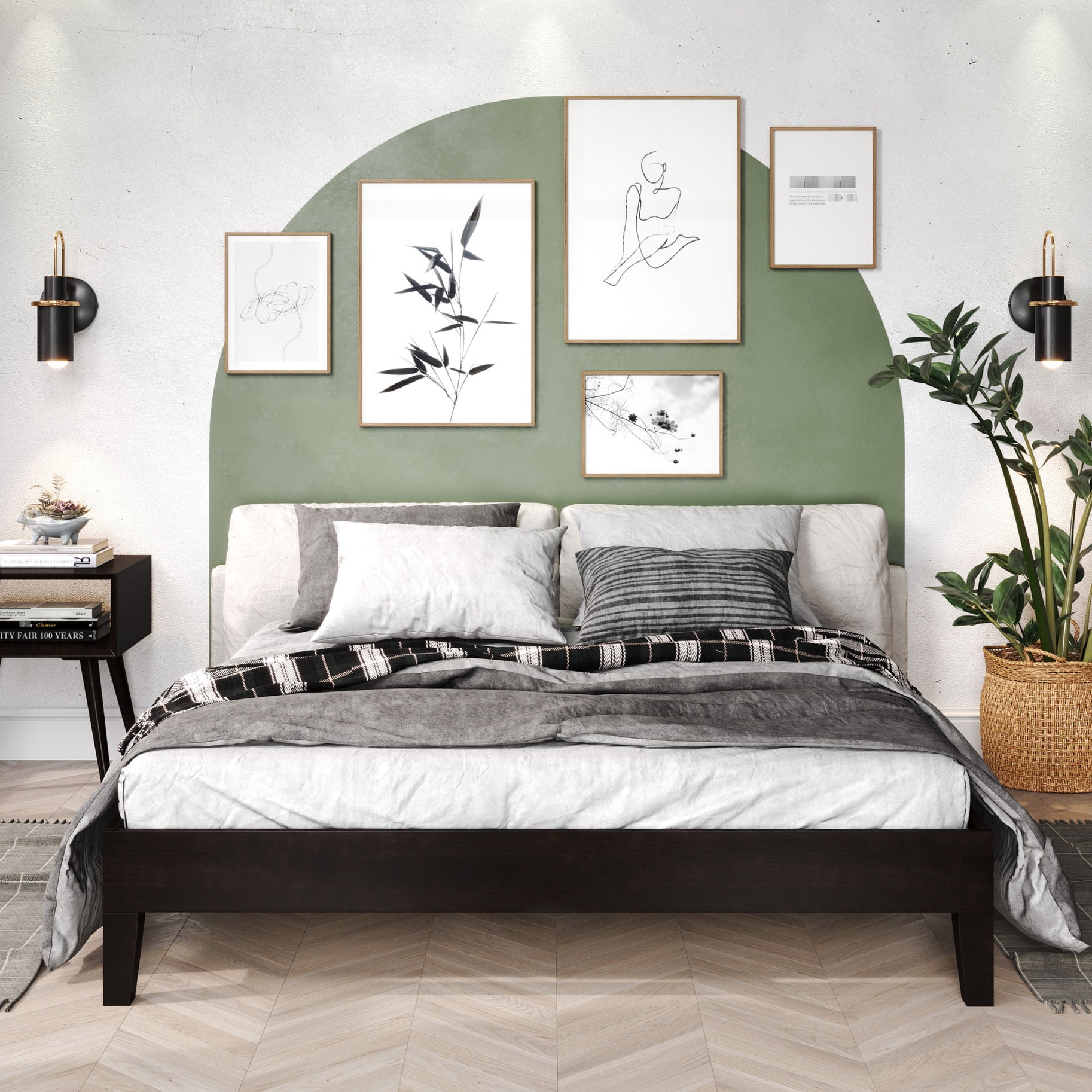 Black Color - Felt - Leg Bottoms - Bedroom Decor - No Floor Scratches ...