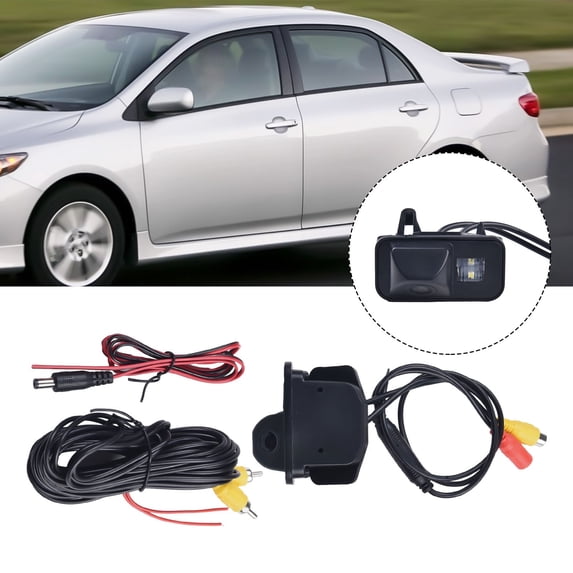 Black Color Rear View Camera With Dc 12V Voltage For Toyota 2006 2012 ...
