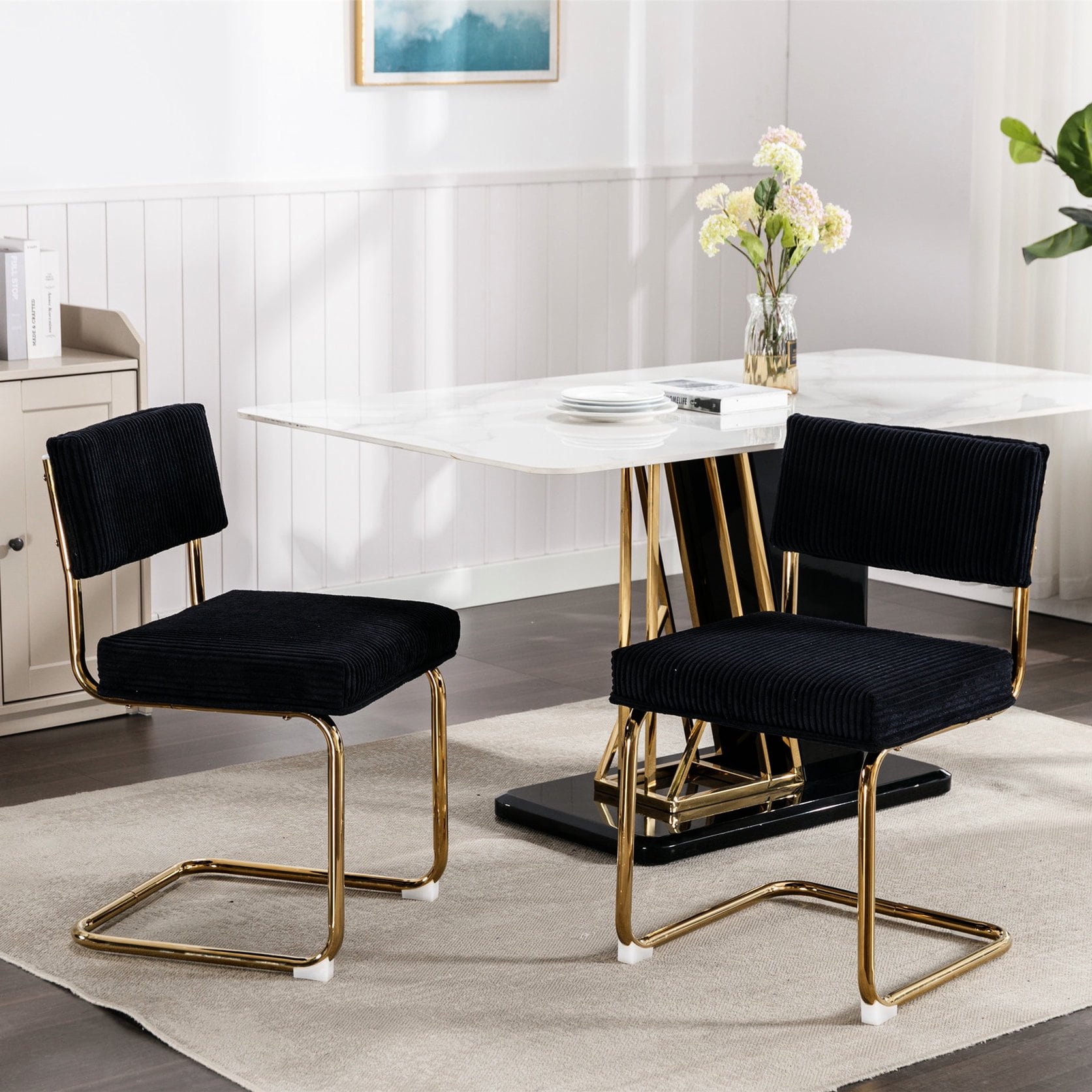 Black Color Scheme | Channel Tufted Accent Chairs | Sophisticated ...