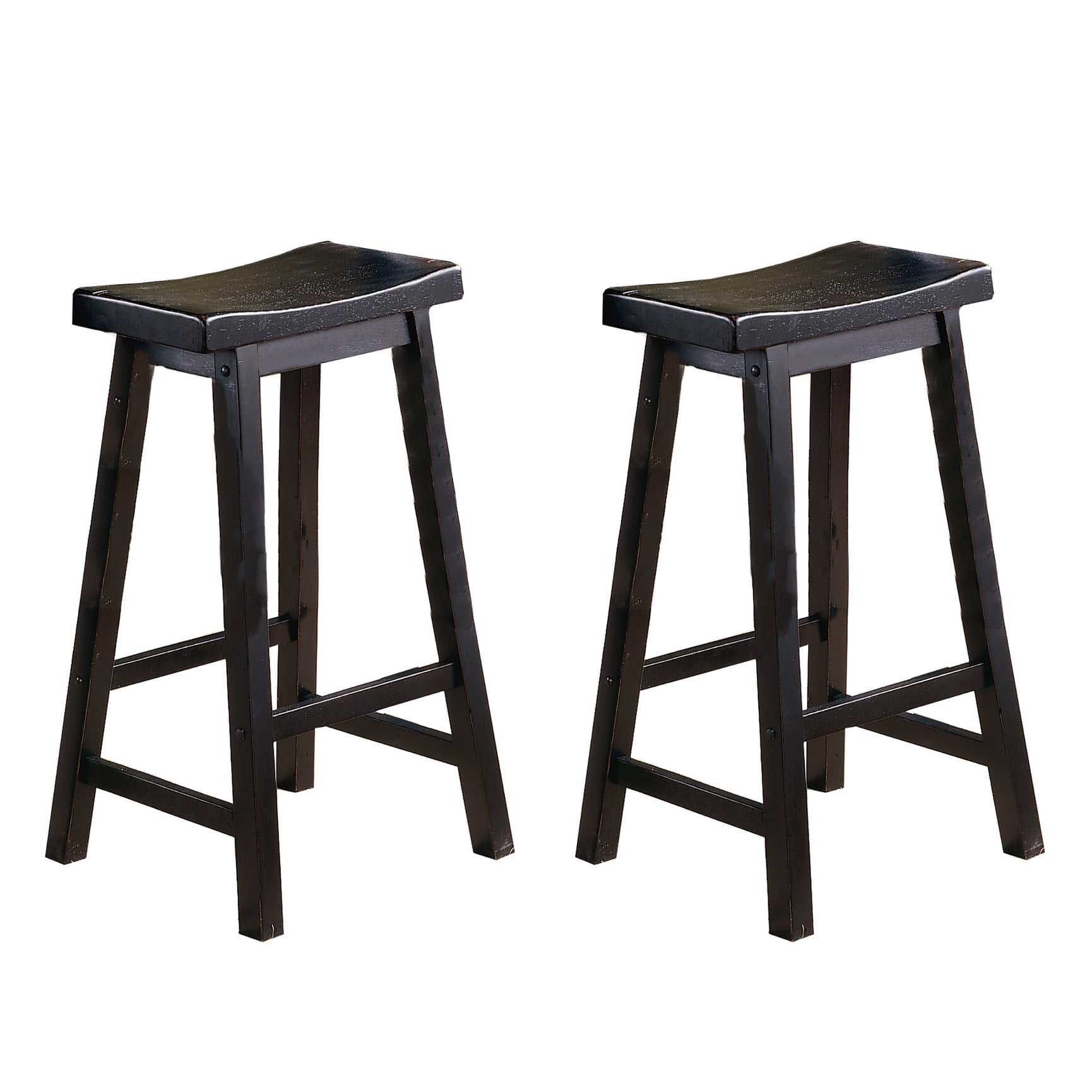 Black Color Scheme / In Dining Space / 2pc Saddle Seat Bar Height ...