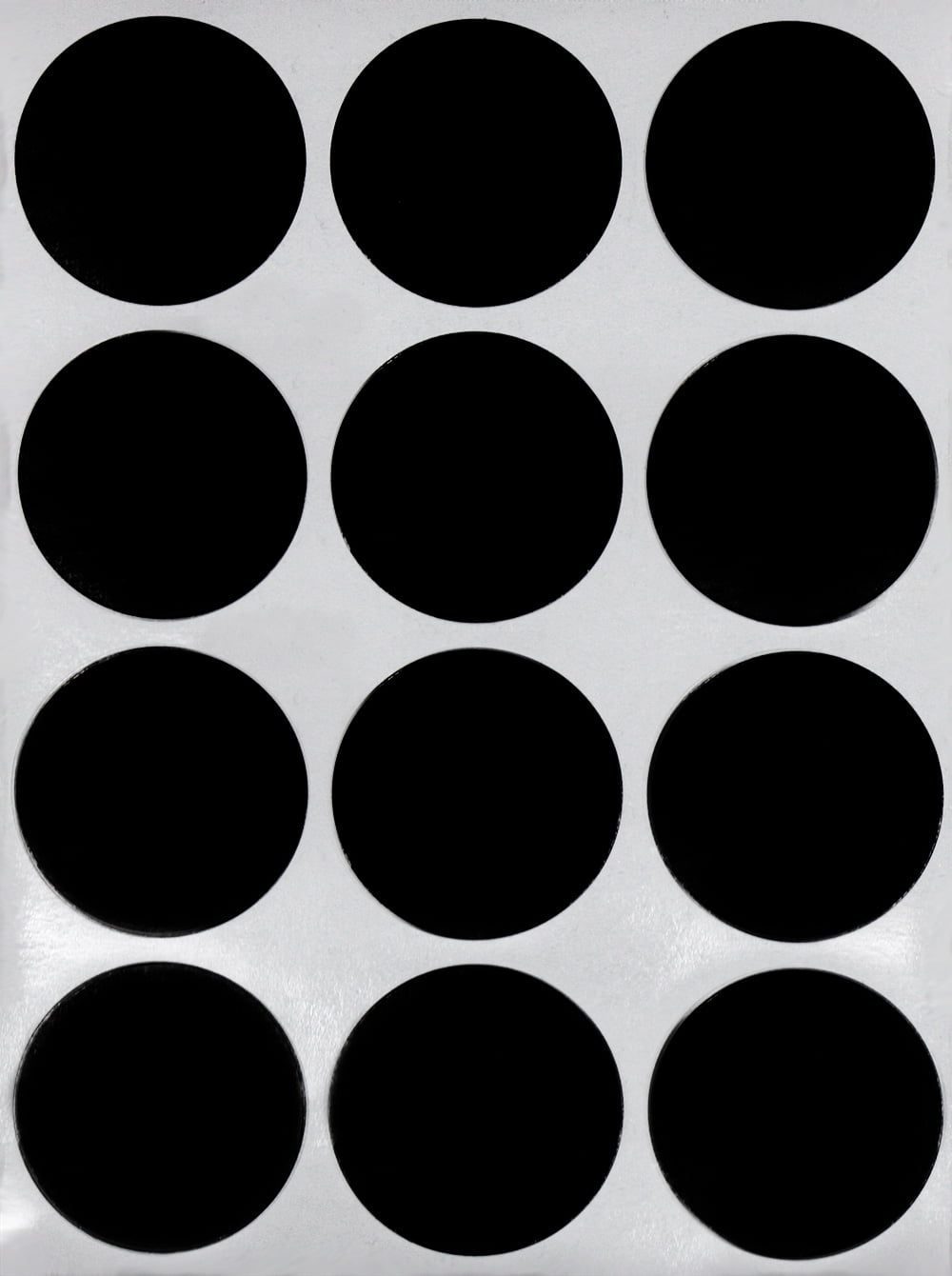 Black Color Sticker Sheets 1.5 inch (38 mm) Round Color-Coding Labels ...