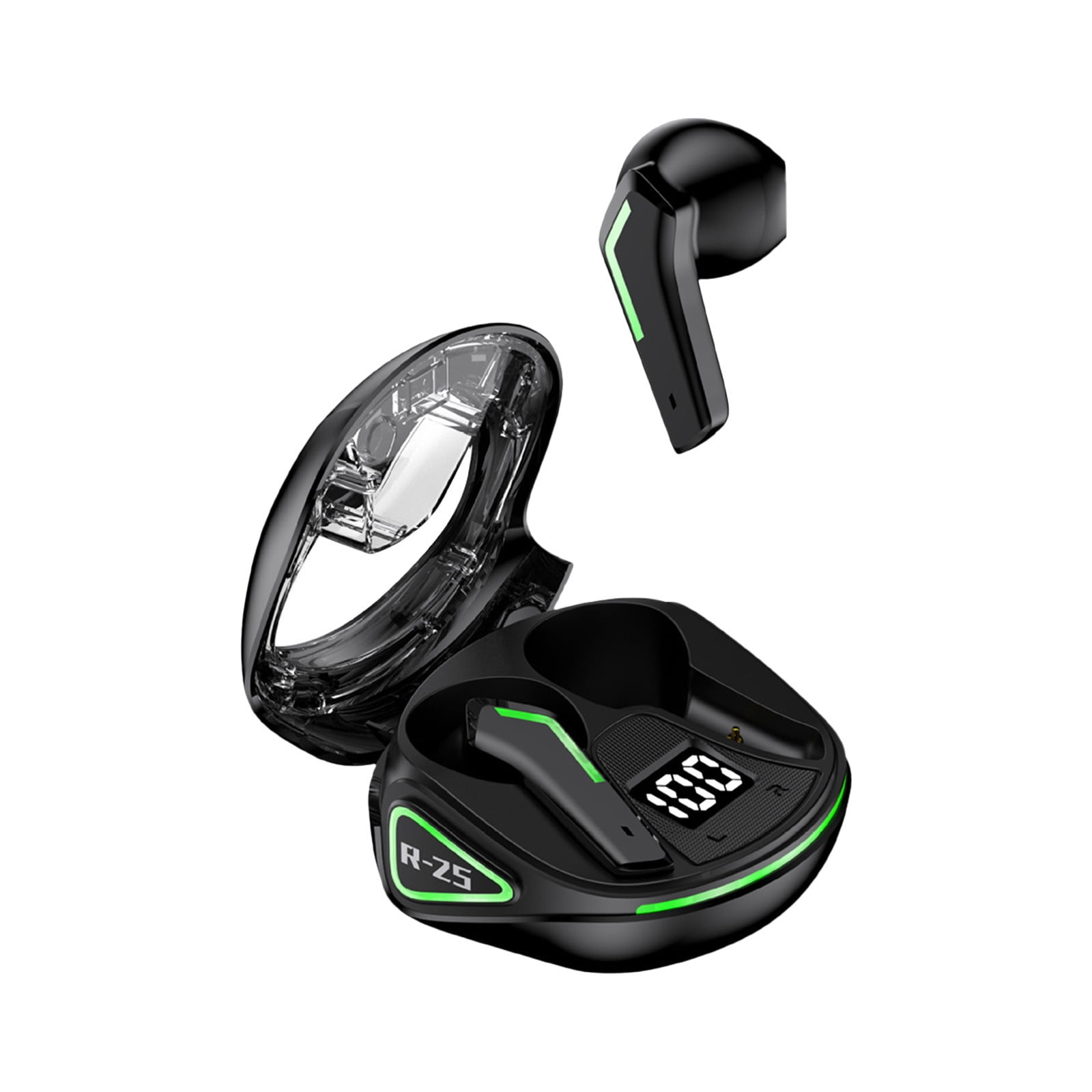 Black Colorful Breathing Light In-Ear Bluetooth 5.3 Earbuds With ...