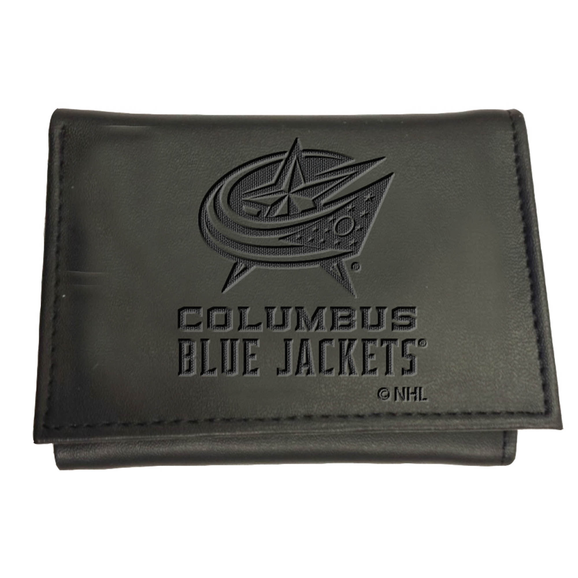 Black Columbus Blue Jackets Hybrid Tri-Fold Wallet - Walmart.com
