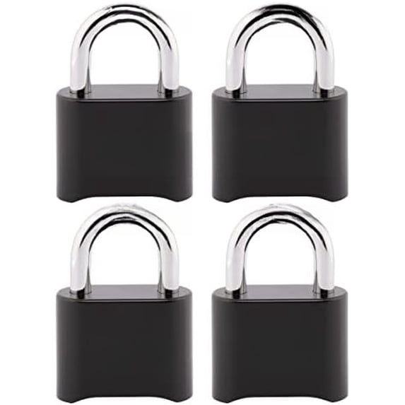 Black Combination Lock, Customizable Combo Padlock, Indoor and Outdoor ...