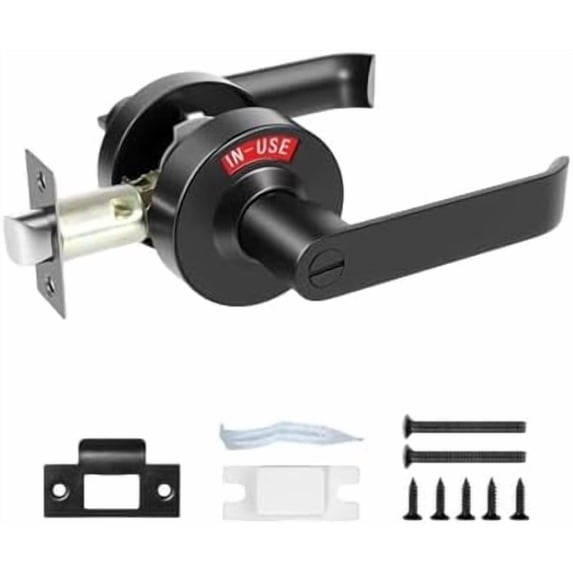 Black Commercial Door Handle with in-USE & Vacant Sign, Zinc Alloy ...