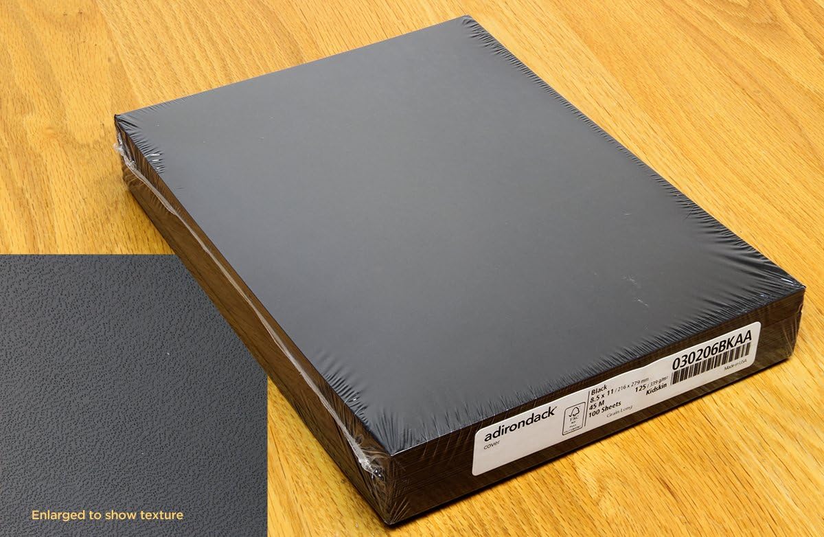 Black Composition Binding Covers, 8.5 x 11 Inches, Square Corners, 100 ...