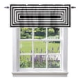 Black Concentric Squares Window Valance for Kitchen, Modern Abstract ...