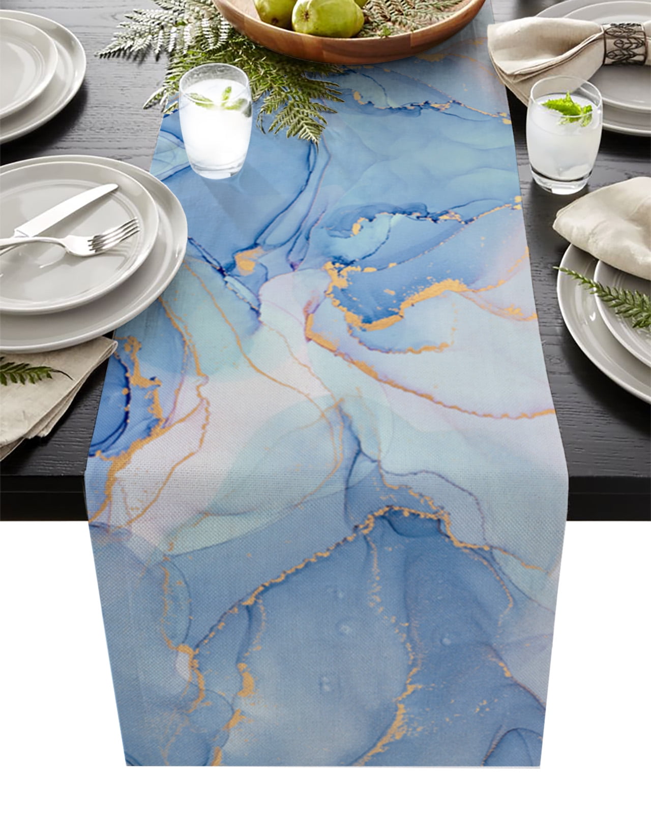 Black Concrete Crack Modern Table Runners Cloth Holidays Party Wedding ...