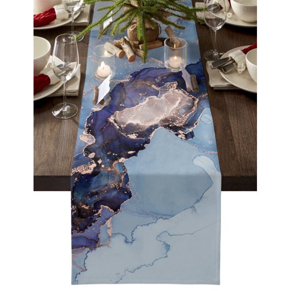 Black Concrete Crack Modern Table Runners Cloth Holidays Party Wedding ...